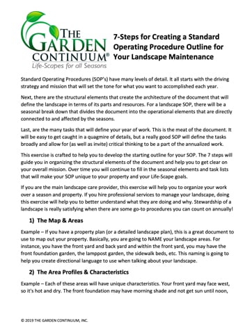 Putting Your Knowledge on Paper: Why Are Landscape SOPs so Valuable?