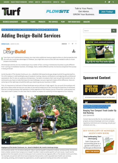 Landscape Articles by The Garden Continuum